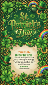 Green St. Patrick's Day Instagram Story Template | PosterMyWall