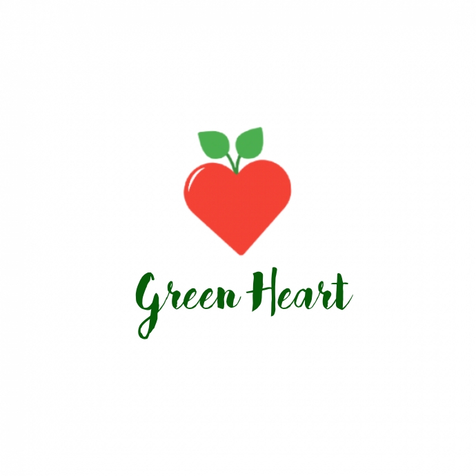 Copia de Green Heart Logo Design Template | PosterMyWall