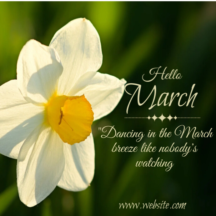 Copy of Green Hello March Instagram Post | PosterMyWall
