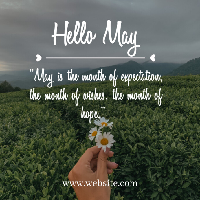 Copy of Green Hello May Instagram Post | PosterMyWall