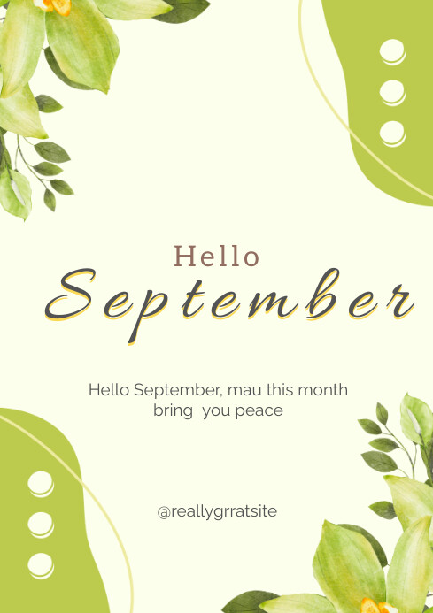 Copy of Green hello September IG post | PosterMyWall