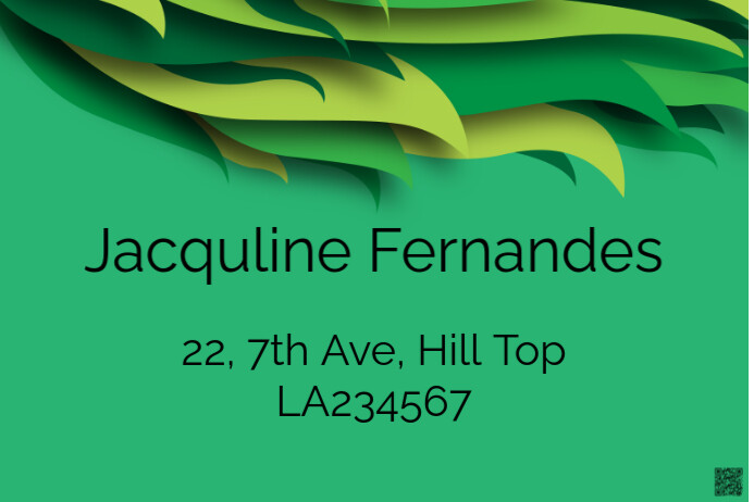 Copy of Green Illustrative Address Label | PosterMyWall