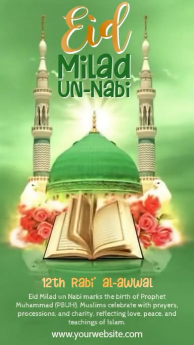 Copy of Green Illustrative Eid E-milad-un Nabi Instagram Story ...