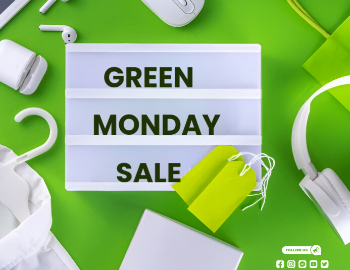 Copy of Green Illustrative Green Monday Flyer (us Letter) | PosterMyWall