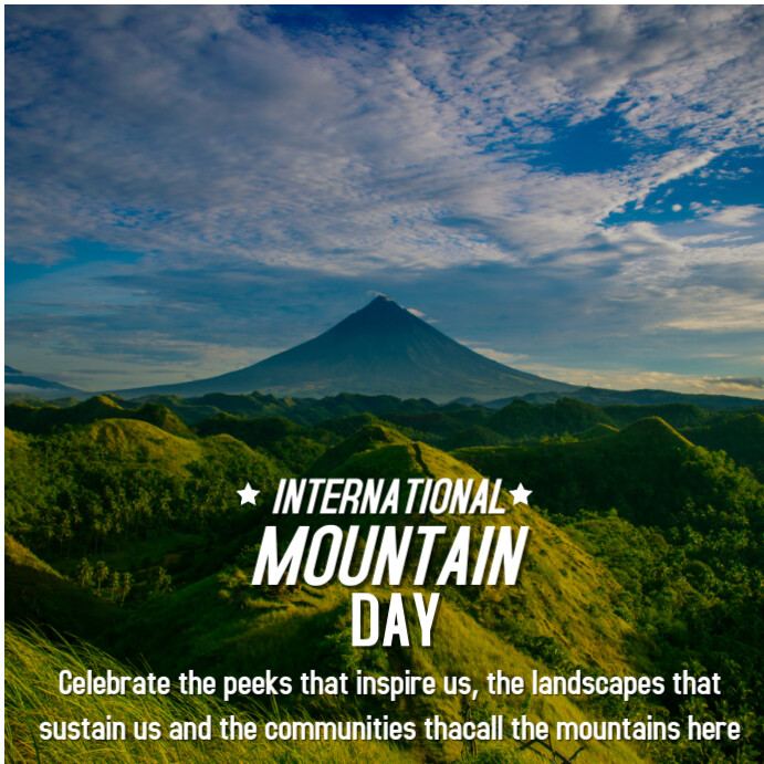 Copy of Green Illustrative International Mountain Day Template ...