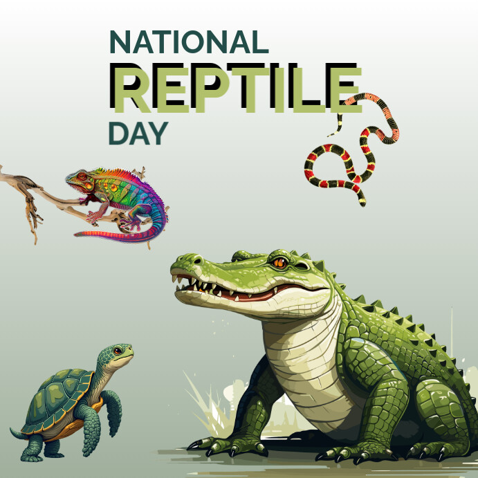 Copy of Green Illustrative National Reptile Day Instagram Post ...
