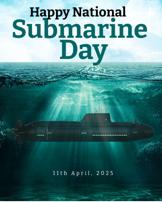 Copy of Green Illustrative National Submarine Day Instagram Portrait ...