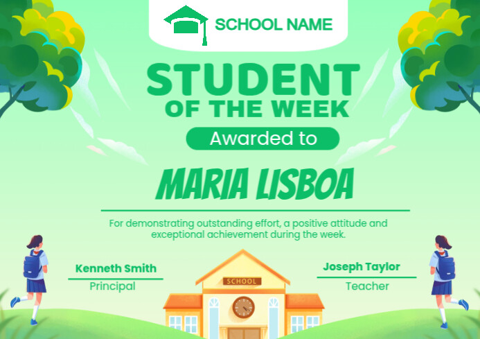 Green Illustrative Printable School Spirit Flyer For Student Engagement ...