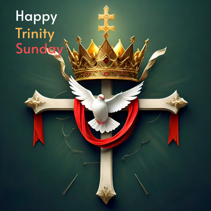 Green Illustrative Trinity Sunday Design Ins Template | PosterMyWall