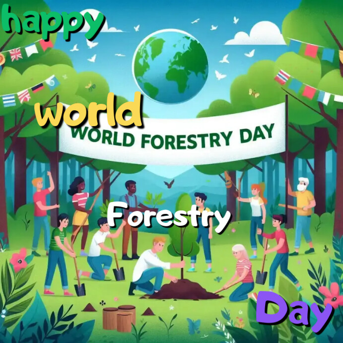 Copy of Green Illustrative World Forestry Day Instagram Post | PosterMyWall