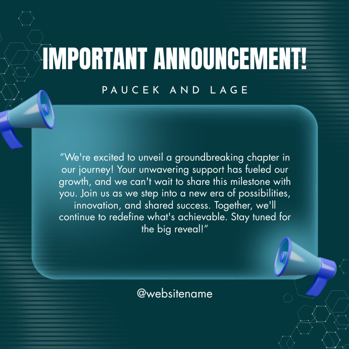 Green Important Announcement Instagram Post Template | PosterMyWall
