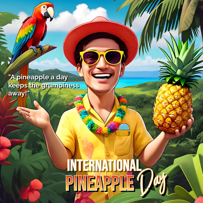 Green International Pineapple Day Instagram P Template | PosterMyWall