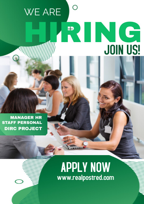 Green Jobhiring New Flyers For Best One 2024 Template | PosterMyWall