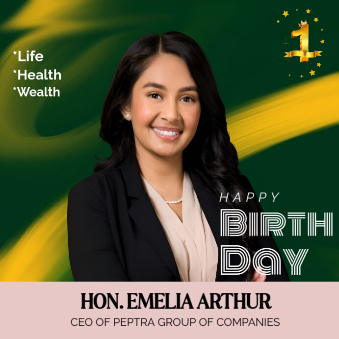 Copy of Green Joyful Birthday Design Square (1:1) | PosterMyWall