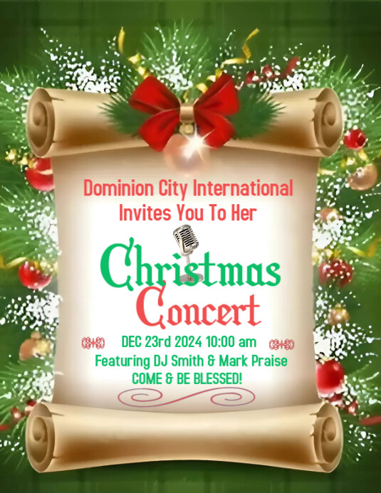 Copy of Green Joyful Christmas Concert Flyer (us Letter) | PosterMyWall