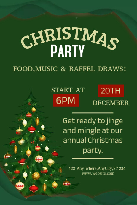 Copy of Green Joyful Christmas Poster | PosterMyWall
