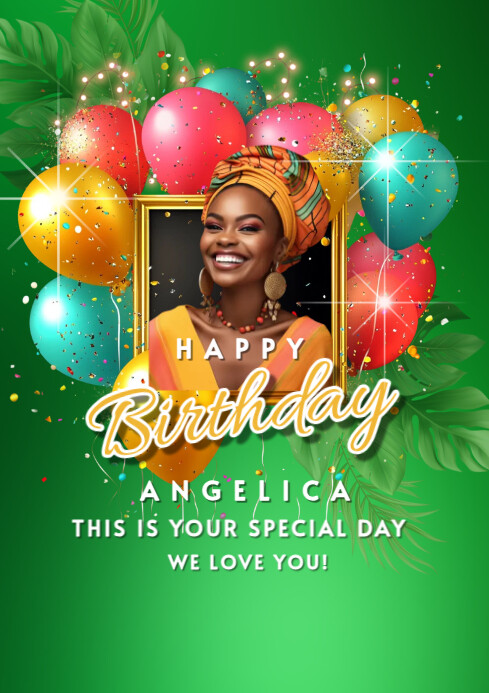 Copy of Green Joyful Colorful And Happy A4 | PosterMyWall