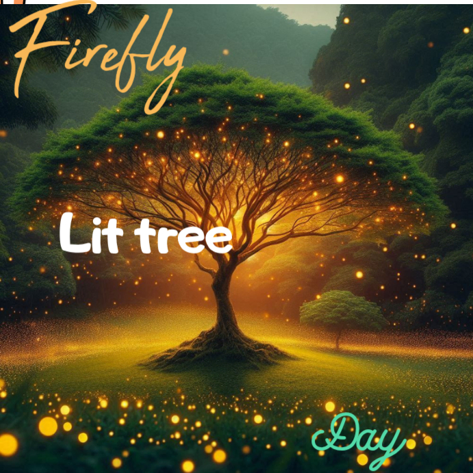 Green Joyful Firefly Lit Tree Instagram Post Template | PosterMyWall