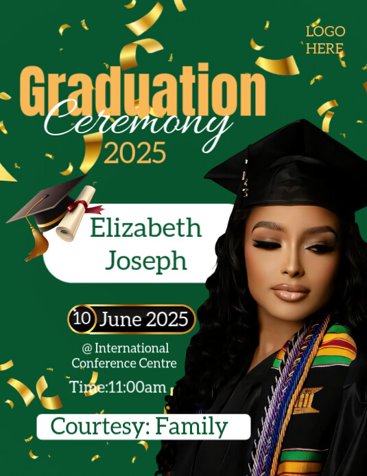 Copy of Green Joyful Graduation Flyer (us Letter) | PosterMyWall