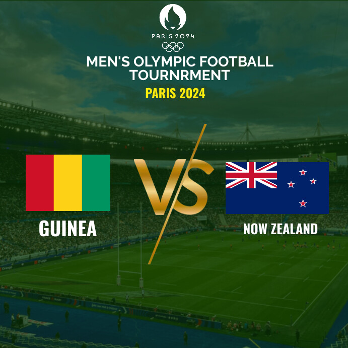Copy of Green Joyful Guinea Vs New Zealand Flyer Inst | PosterMyWall
