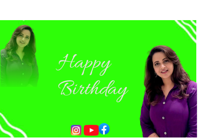 Green Joyful Happy Birthday Label Template | PosterMyWall