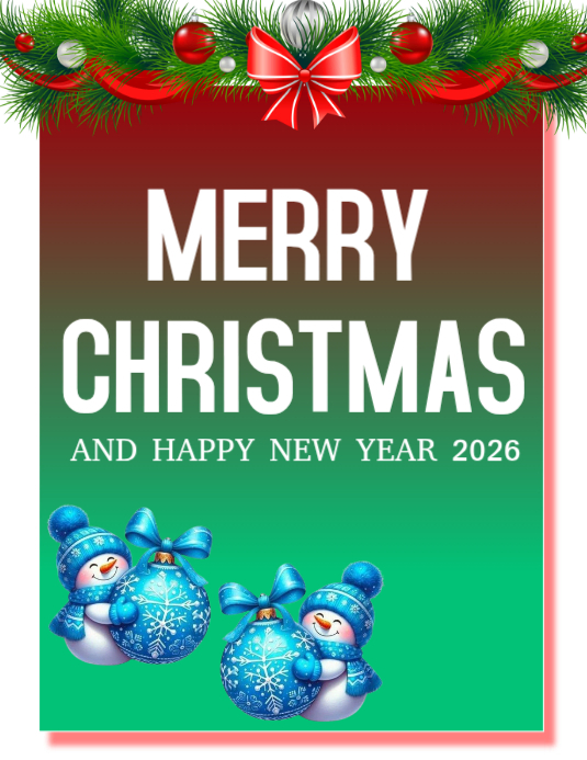 Plantilla de Green Joyful Happy New Year 2026 Flyer | PosterMyWall