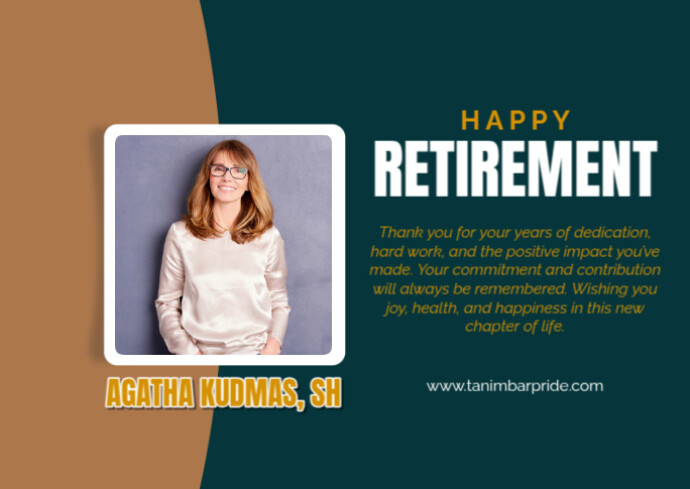 Green Joyful Happy Retirement Postcard Template | PosterMyWall