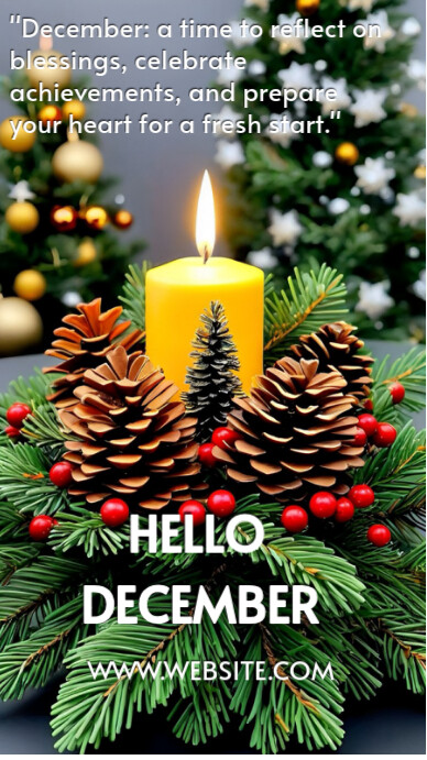 Green Joyful Instagram Story Hello December post Template | PosterMyWall