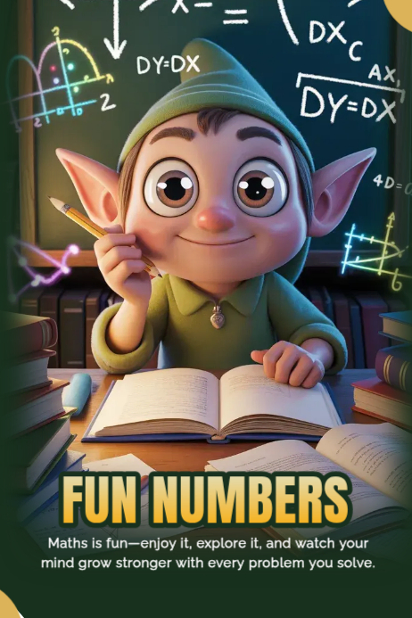 Green Joyful Math Education Poster Template | PosterMyWall