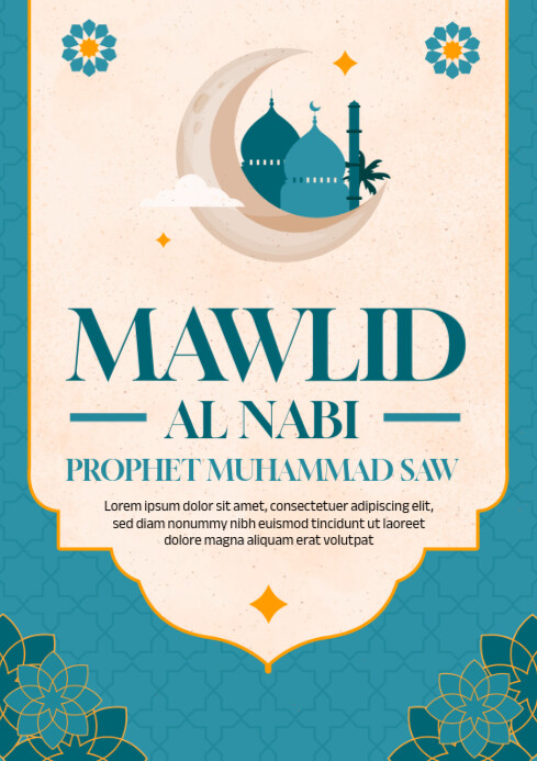 Plantilla de Green Joyful Mawlid Al Nabi Muhammad Greeting | PosterMyWall