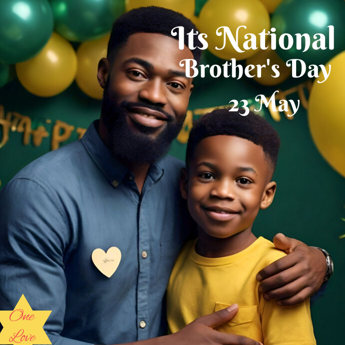 Green Joyful National Brother's Day Instagram Template | PosterMyWall