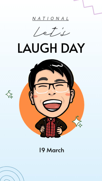 Green Joyful National Lets Laugh Day Instagram Story Templat | PosterMyWall