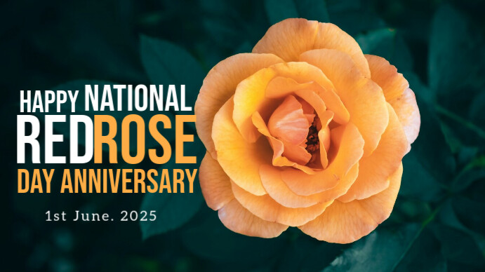 Green Joyful National Red Rose Day Youtube Thumbnail Template ...