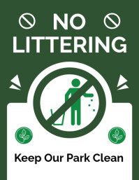 No Littering Sign Template | PosterMyWall