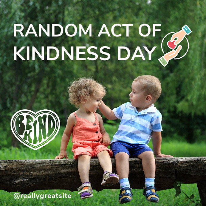 Green Joyful Random Act Of Kindness Day Instagram Post Template ...