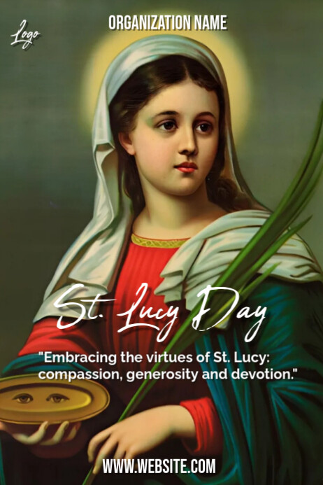 Copy of Green Joyful St. Lucy's Day Poster | PosterMyWall