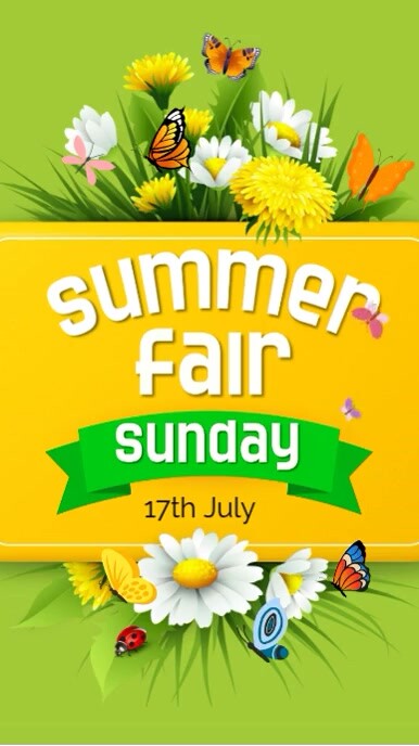 Green Joyful Summer Fair Digital Display (9:16) Template | PosterMyWall