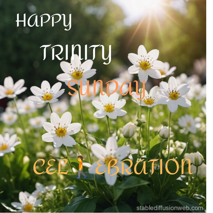 Green Joyful Trinity Sunday Celebration Post Template | PosterMyWall