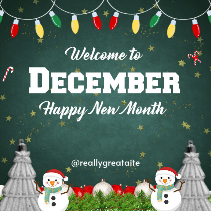 Copy of Green Joyful Welcome To December, New Month Instagram Post ...