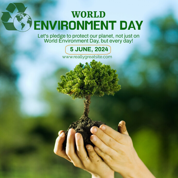 Green Joyful World Environment Day Instagram Template | PosterMyWall