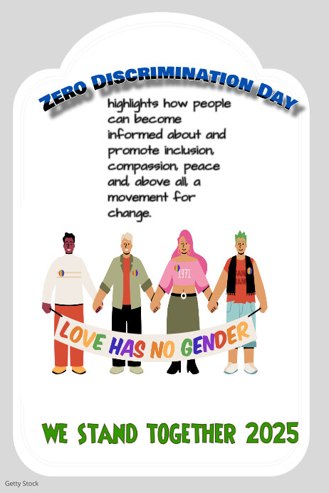 Copy of Green Joyful Zero Discrimination Poster | PosterMyWall