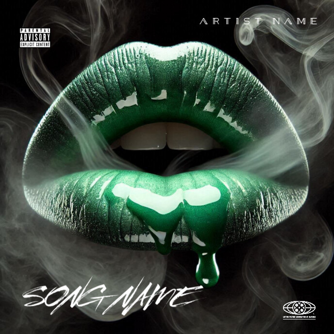 Green lips mixtape album cover Template | PosterMyWall