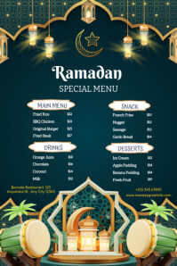 Ramadan Food Menu Poster Template | PosterMyWall