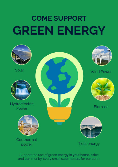 Copy of Green Maksimalis Green Green Energy Campaign Poster A3 ...