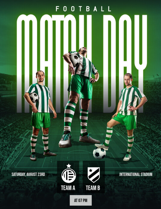 Copy of Green Maksimalis Matchday Pamflet (letter As) | PosterMyWall