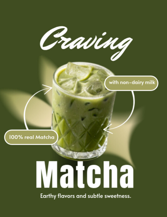 Green Matcha Flyer (us Letter) Template | PosterMyWall