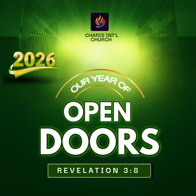 Modèle Green Maximalist 2026 Year Of Open Doors Church New Year Theme ...