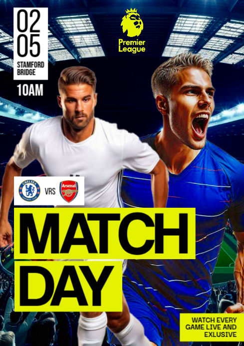 Green Maximalist 3D Soccer Match Game Day Match Design A4 Template ...