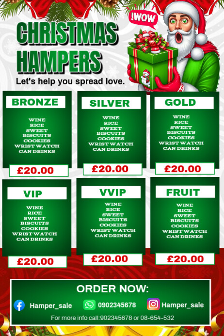 Copy of Green Maximalist Christmas Hamper Sale Template Poster ...