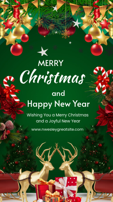 Copy of Green Maximalist Christmas Instagram Story | PosterMyWall